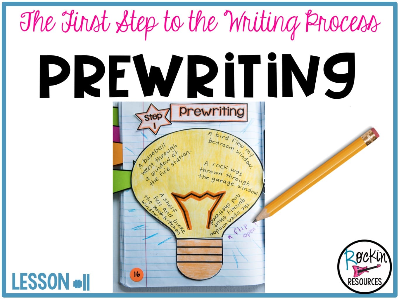 Writing Mini Lesson 11 Prewriting For Narrative Essay Rockin Resources
