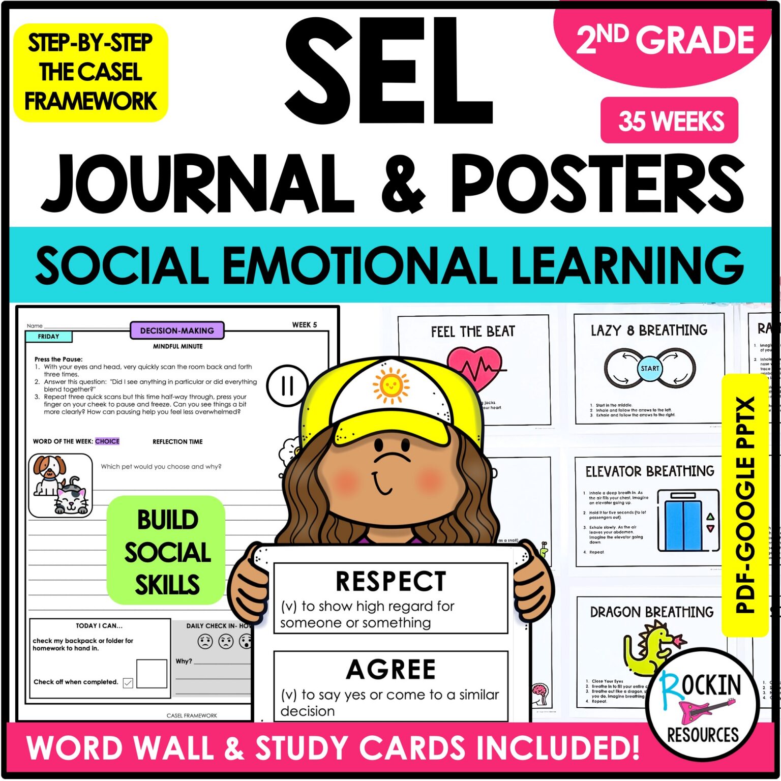 2ND GRADE SOCIAL EMOTIONAL LEARNING BUNDLE - JOURNAL AND POSTERS ...