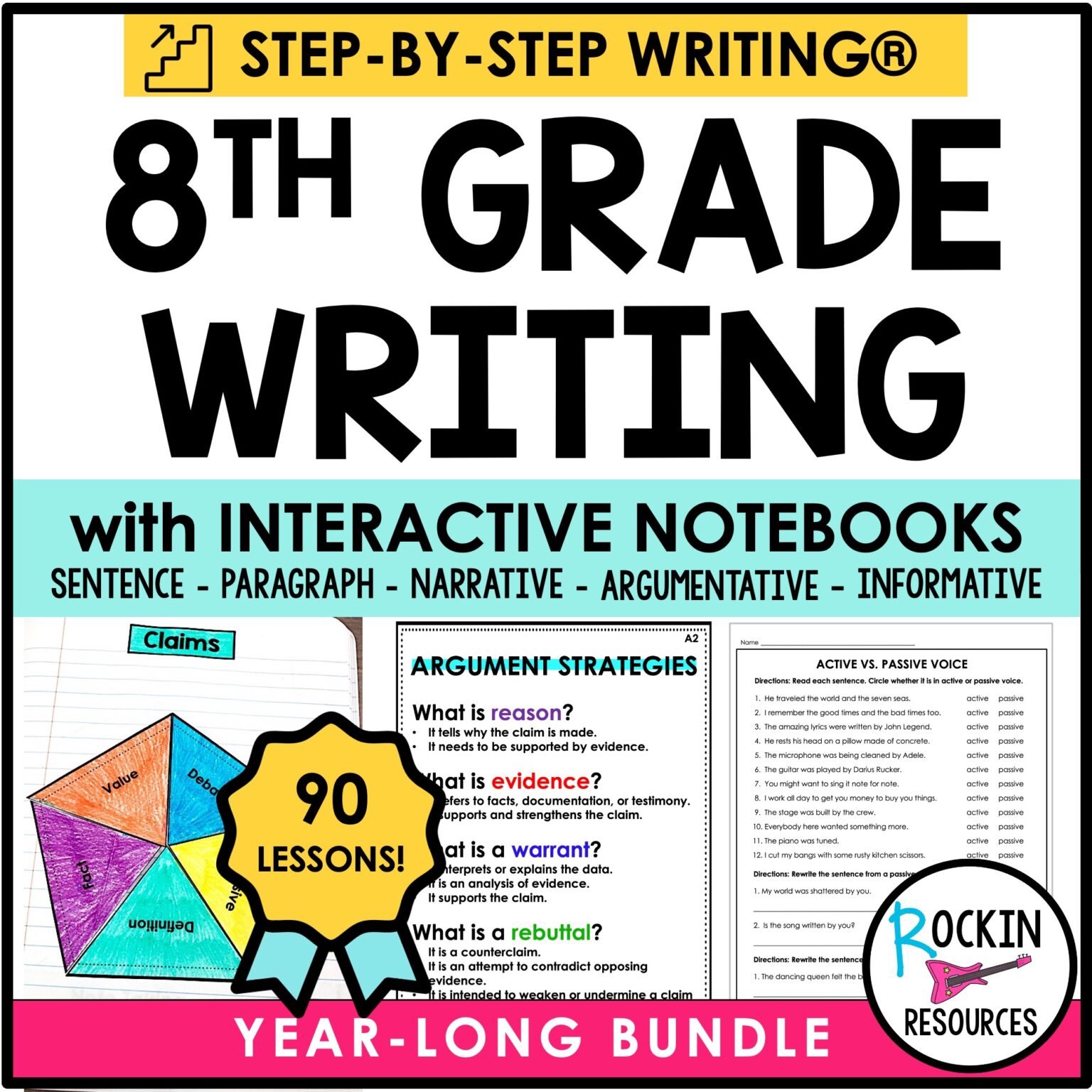 Step-by-Step Writing Program with Interactive Notebooks for Grades 1-8 ...