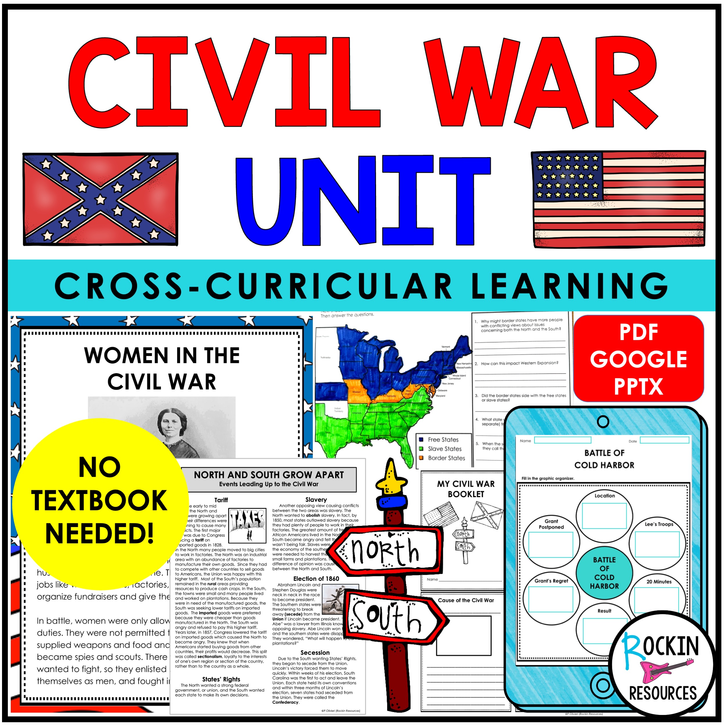 Worksheets United States Civil War