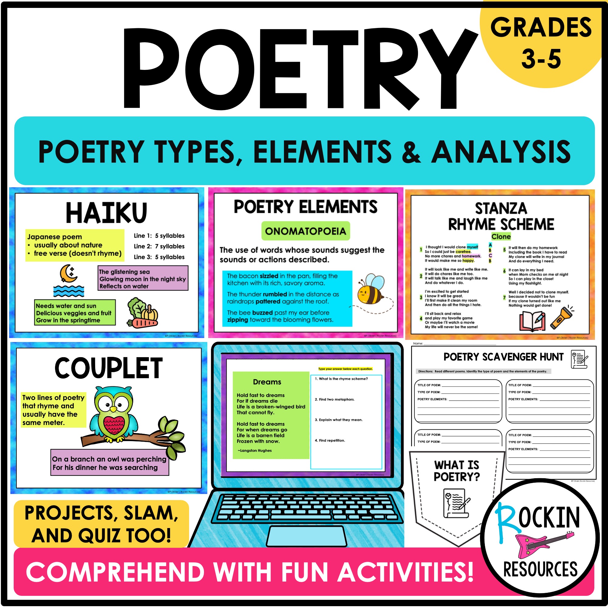 Elements Of Poetry Printables