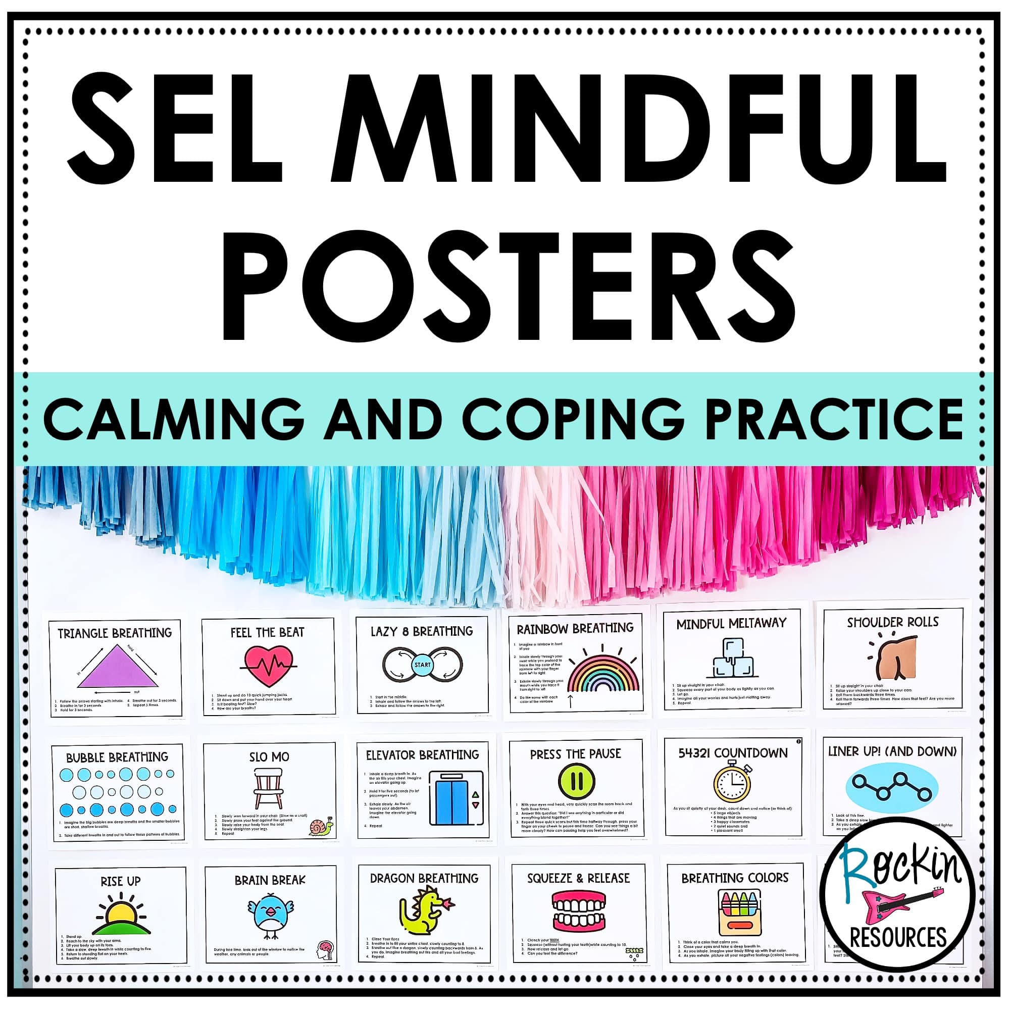 Social Emotional Learning Posters Sel Posters And Cards Breathing