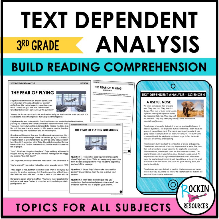 Strategies to Teach Text-Dependent Analysis (TDA) - Rockin Resources
